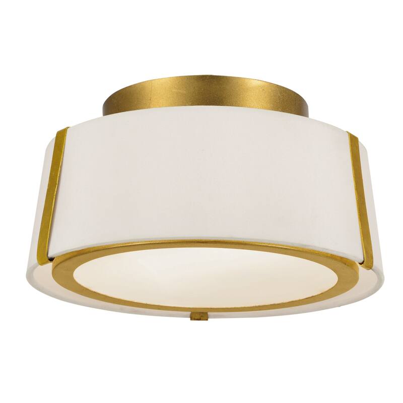 Fulton 2 Light Gold Ceiling Mount - 12'' W x 6'' H - Overstock - 28360110