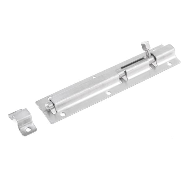 4.9" Stainless Steel Gate Door Latch Security Barrel Bolt - Silver Tone ...