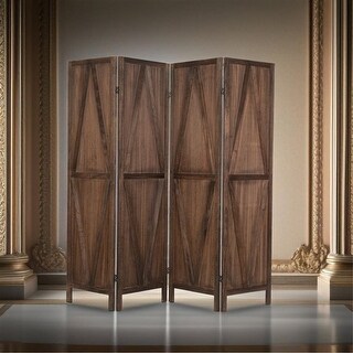 4-Panel Wood Privacy Screen - Bed Bath & Beyond - 40041448