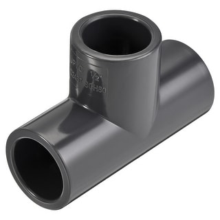 Tee UPVC Pipe Fitting T Shape Tube Hose Connector, Black - Bed Bath ...