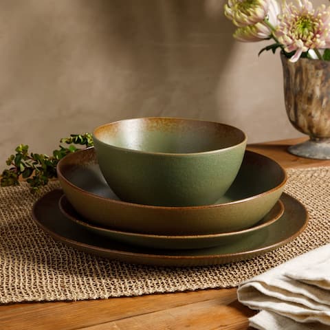 Green Stoneware Dinnerware Sets - Overstock