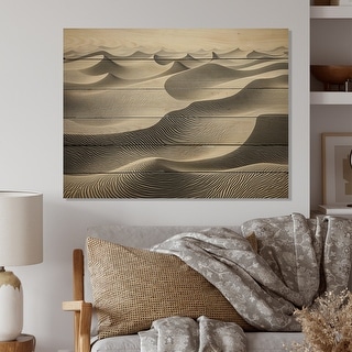 Designart "Grey Saharan Dunes II" African American Print on Natural ...