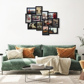 Modern 12 Open Sockets Wall Picture Frame Display Black - Bed Bath ...