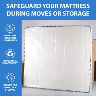 Mattress Bag for Moving & Storage, Heavy-Duty Mattress-Protector Cover ...