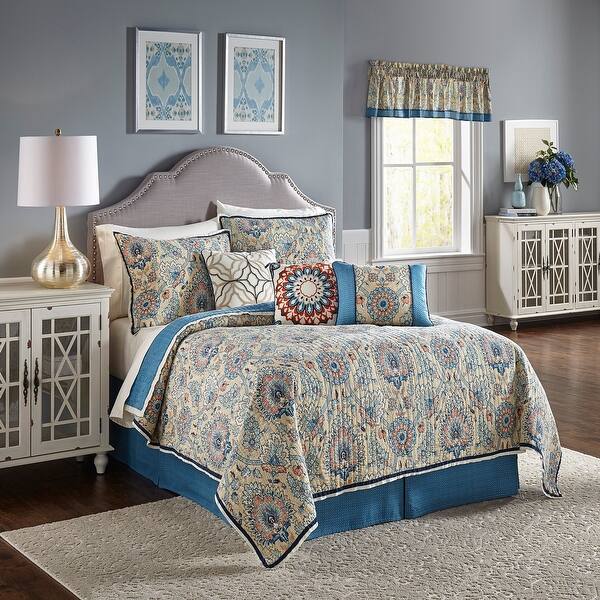 Waverly Castleford Reversible Quilt Collection - Bed Bath & Beyond ...