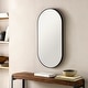 Livabliss Aranya Modern Aluminum Oval Pill-Shaped Accent Mirror - Bed ...