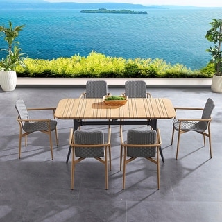 Modena Outdoor Dining Set of 7Pcs - Bed Bath & Beyond - 40910899