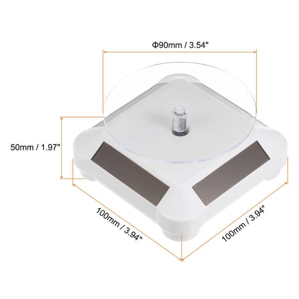 Solar Display Stand Turntable 360 Degree Rotating ABS White - Bed Bath ...