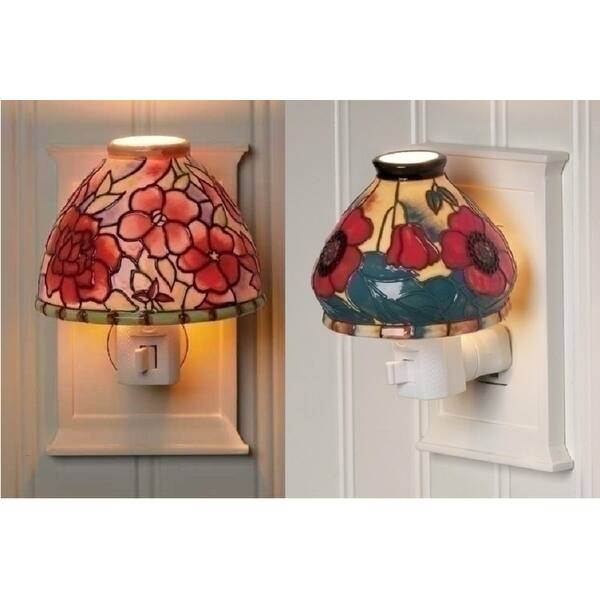 Ceramic Stained Glass Window Style Night-Light Assortment with Retail ...