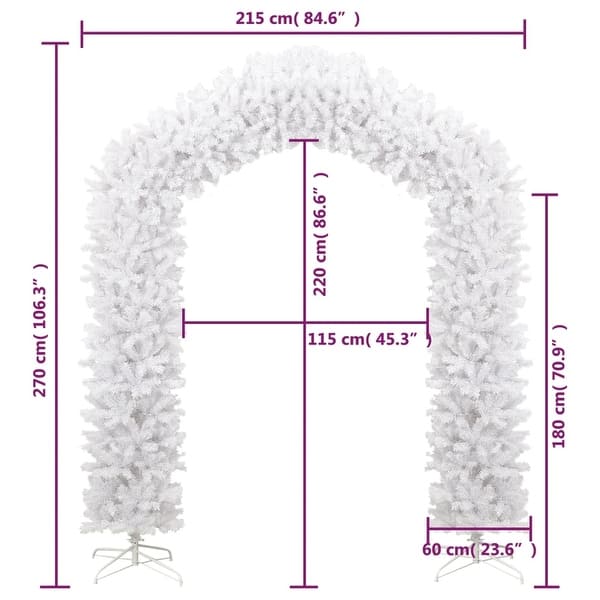vidaXL Christmas Arch Indoor Outdoor Xmas Decoration Holiday Tree Arch ...