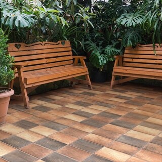 Merola Tile Sentier des Ocres Coin 7-7/8" x 7-7/8" Porcelain Floor and ...