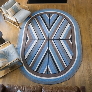 Colonial Mills Handmade Sunbrella Voodoo Striped Rug - Bed Bath ...