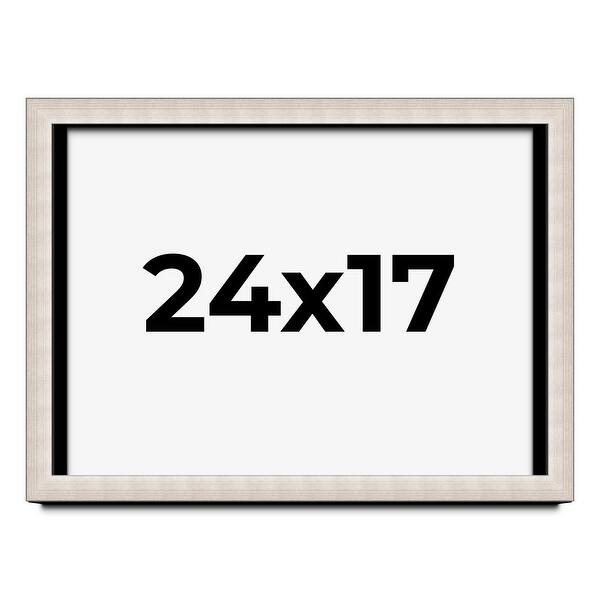 24x17 Shadow Box Frame Silver Real Wood Contemporary Shadowbox Display ...