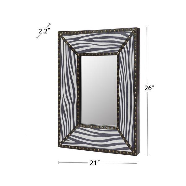 White Zebra Rectangle Decorative Wall Hanging Mirror - Bed Bath ...