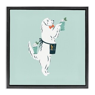 Stupell Mint Julep Dog Framed Floater Canvas Wall Art Design By Krissy ...
