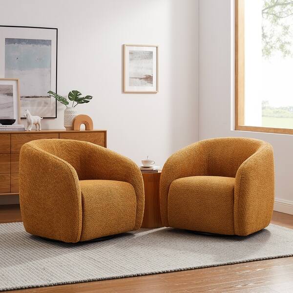 Kiptin 31.7"W 360 Degree Swivel Barrel Accent Chair (Set of 2) - Bed ...