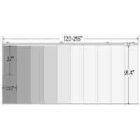 InStyleDesign Smoke 10-Panel Double Rail White Panel Track Extendable ...