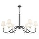 Trade Winds Ascend 6-Light Chandelier in Black with Natural Brass ...