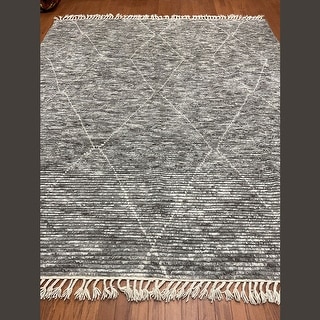 HERAT ORIENTAL Handmade Moroccan Wool Rug - 8'6" x 10'2" - Bed Bath ...