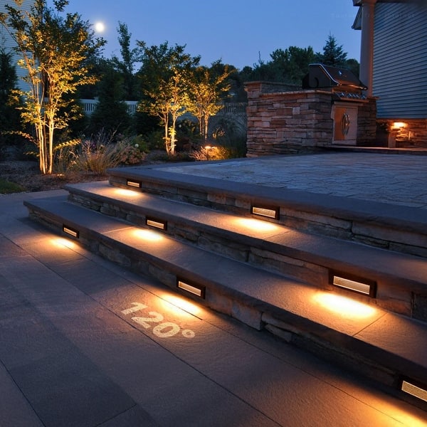 5W/4W/3W Low Voltage LED Step Lights Outdoor, Landscape Stair Lights ...
