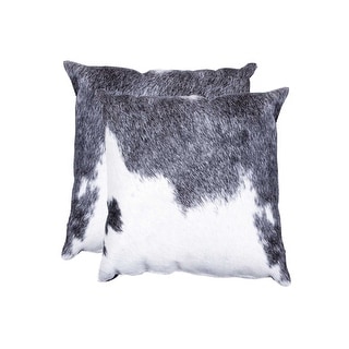 18" X 18" X 5" Gray And White Cowhide Pillow 2 Pack - Bed Bath & Beyond ...