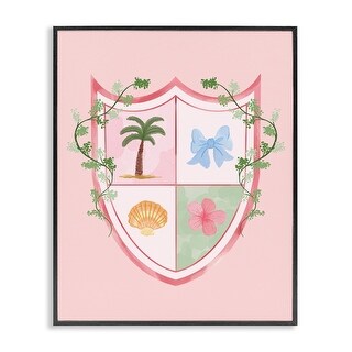 Stupell Nautical Glam Emblem Framed Giclee Art Design By Hey Bre ...