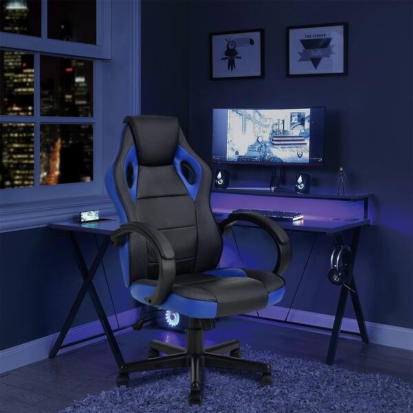 Topcraft Gaming Office Chair with Fabric Adjustable Swivel - Bed Bath ...