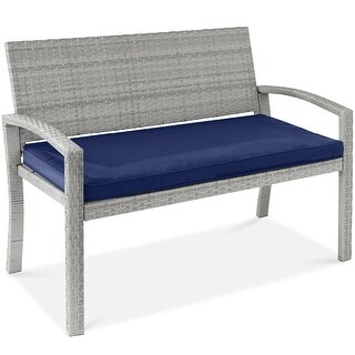 Outdoor wicker benches for garden patio - Modern furniture - Bed Bath ...