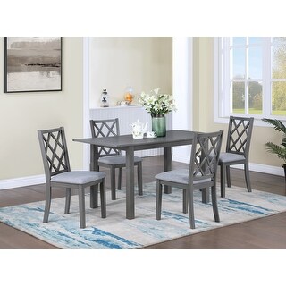 5-Piece Carlisle Dining Set with Extendable Table and Upholstered ...