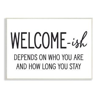 Stupell Welcome-Ish Funny Entryway Sign Casual Humor Wood Wall Art ...