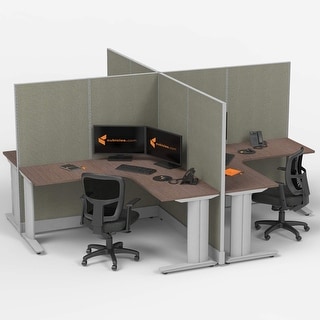 X Pack L Shaped Cubicle Workstation 120x120 - Bed Bath & Beyond - 31764432
