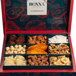 Roxxa Gourmet Dried Fruit & Nuts Gift Basket - Holiday Snack & Dessert ...