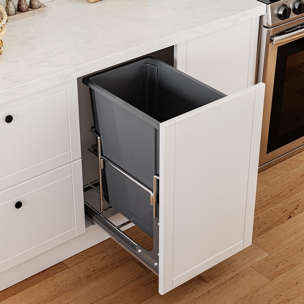 Moasis 37 QT Cabinet Pull-out Trash Bin with Lid - 37QT - Bed Bath ...