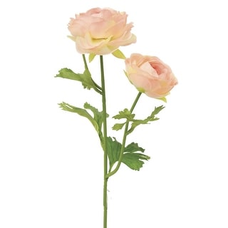 Creamy Pink Ranunculus Garden Stem Artificial Flower - Bed Bath ...