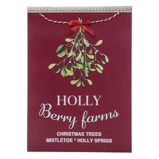 11.75" "Holly Berry Farms" Christmas Wall Sign - Bed Bath & Beyond ...