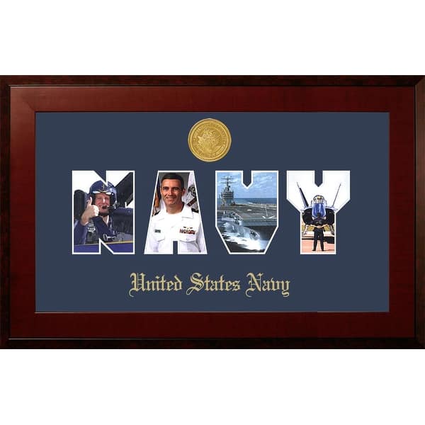 Patriot Frames Navy Collage Photo Honors Frame with Gold Medallion ...
