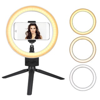9" Dimmable LED Ring Light with Tripod - White/Black - Bed Bath ...