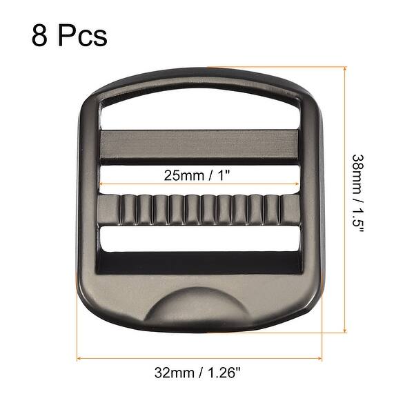 Metal Ladder Buckle Slider, 8pcs 25mm / 1" Inner Width for Webbing ...
