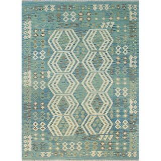 Flatweave Morvarid Blue/Ivory Rug - 6'1" x 8'2" - Bed Bath & Beyond ...