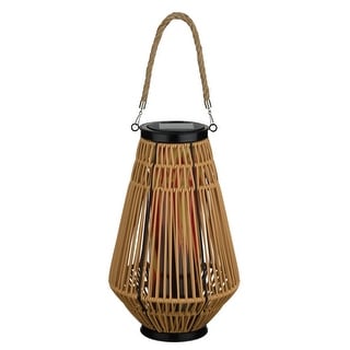 Wicker Solar Lantern - Hexagon - Bed Bath & Beyond - 41675009