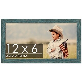12x6 Distressed/Aged Complete Wood Picture Frame with UV Acrylic, Foam ...