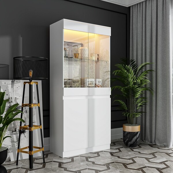 White gloss drinks cabinet store
