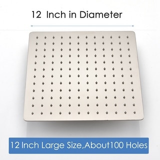 12" Square Rainfall & High Pressure Top Quality Stainless Steel Bath ...