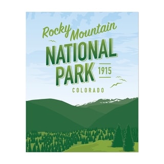 Colorado Illustrations Forest Grassland Landscape Art Print/Poster ...