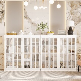 Sophisticated Storage Ensemble: Buffet Sideboard Bookshelf Cabinet ...