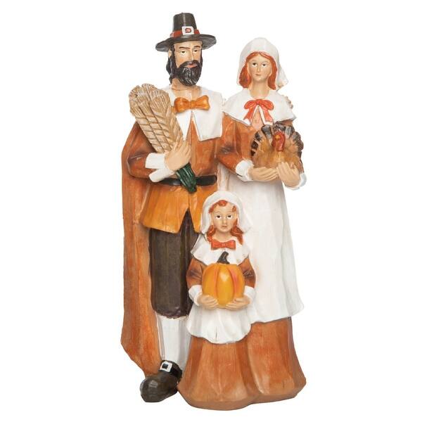 10" Pilgrim Family Fall Harvest Tabletop Figurine - Bed Bath & Beyond ...