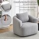 360°Swivel Round Upholstered Comfy Chair, Boneless Couch, No Assembly ...