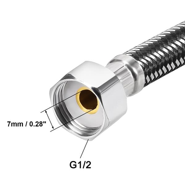 Faucet Connector 1/2 Inch IPS Female Stainless Steel Nylon Hose - Bed ...