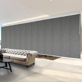 InStyleDesign Prism 12-Panel Double Rail White Panel Track Extendable ...