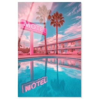 Motel Under Neon Lights Acrylic Print by Notoriart - Bed Bath & Beyond ...